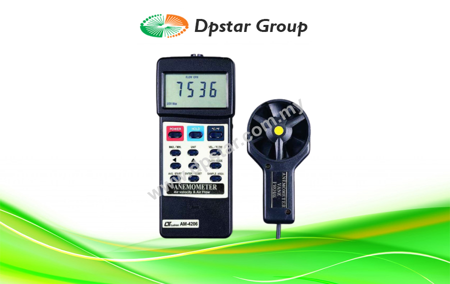 Anemometer, Air Flow + Air Velocity – Lutron AM-4206 – Dpstar Group